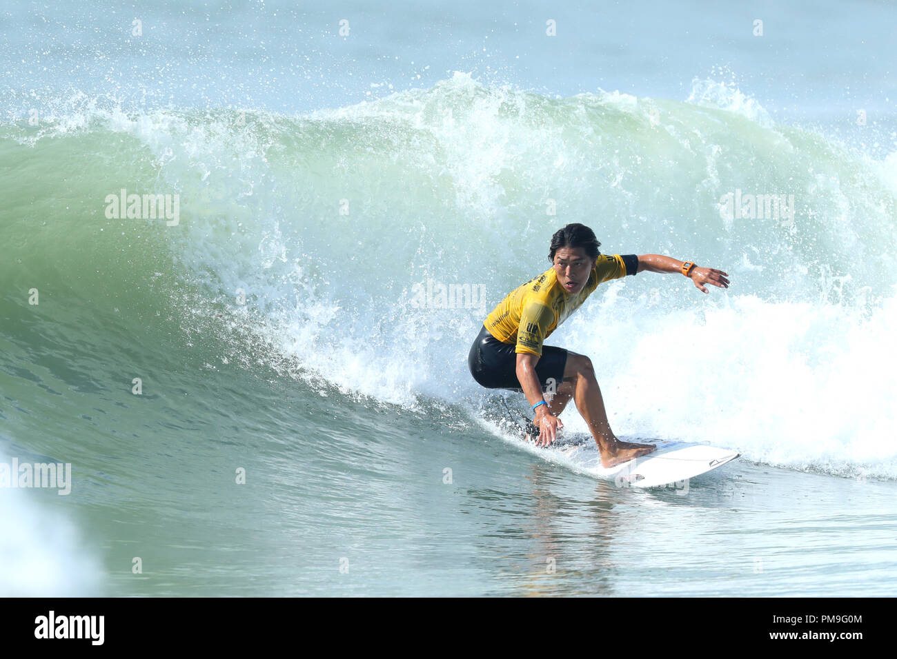 Aichi, Japan. 18th Sep, 2018. /Shun Murakami (JPN) Surfing : ISA World Surfing Games Men's heat ...