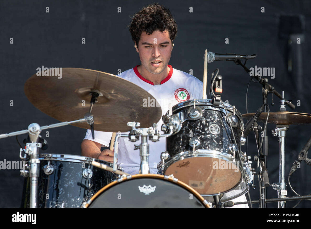 Chicago, Illinois, USA. 16th Sep, 2018. JOEY ARMSTRONG of SWMRS during ...