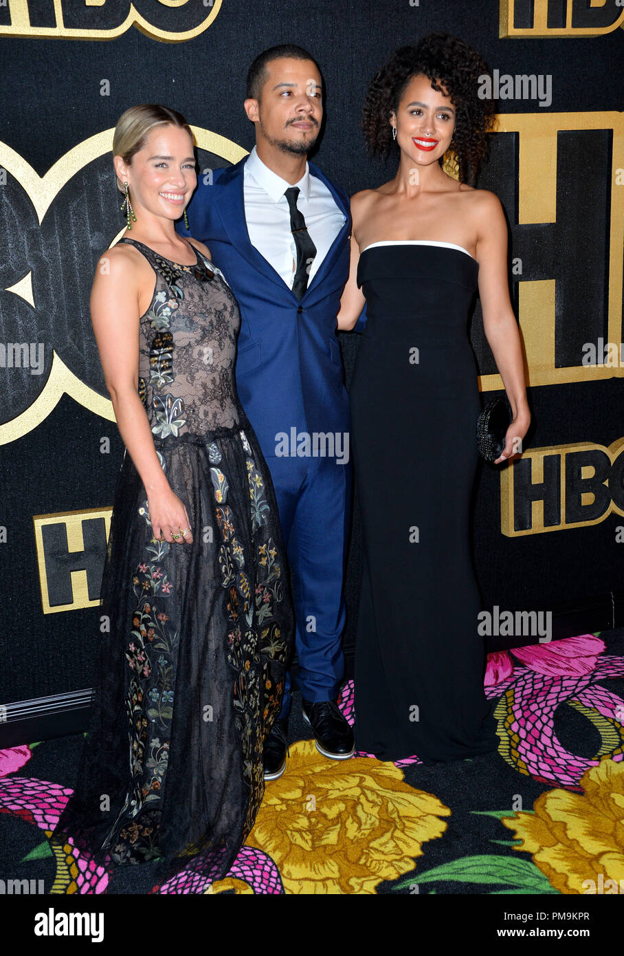 Los Angeles, USA.. September 17, 2018: Emilia Clarke, Jacob Anderson ...