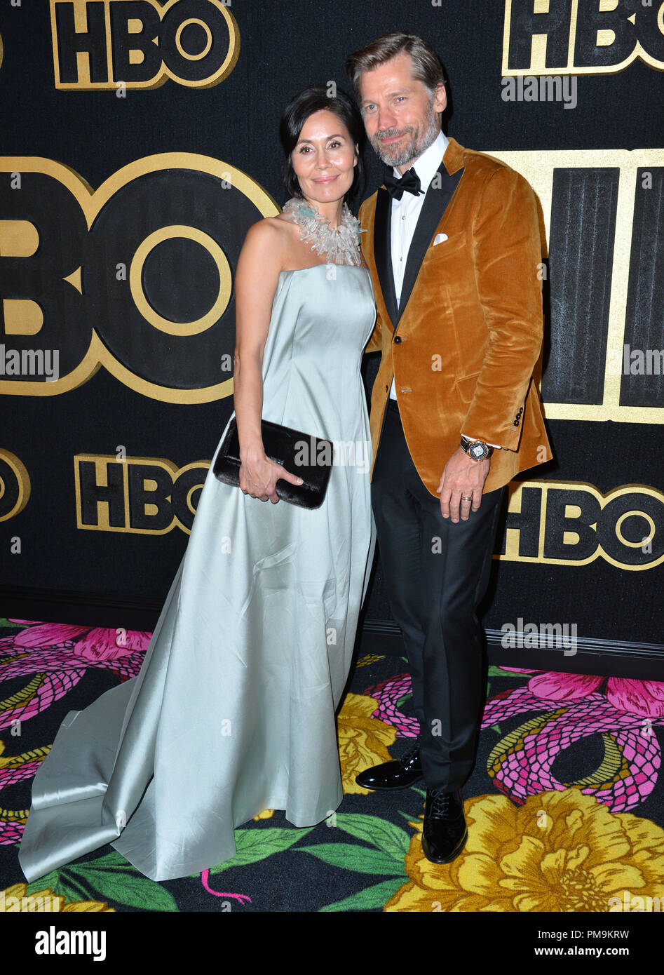 Los Angeles, USA.. September 17, 2018: Nikolaj Coster-Waldau & Nukaaka ...