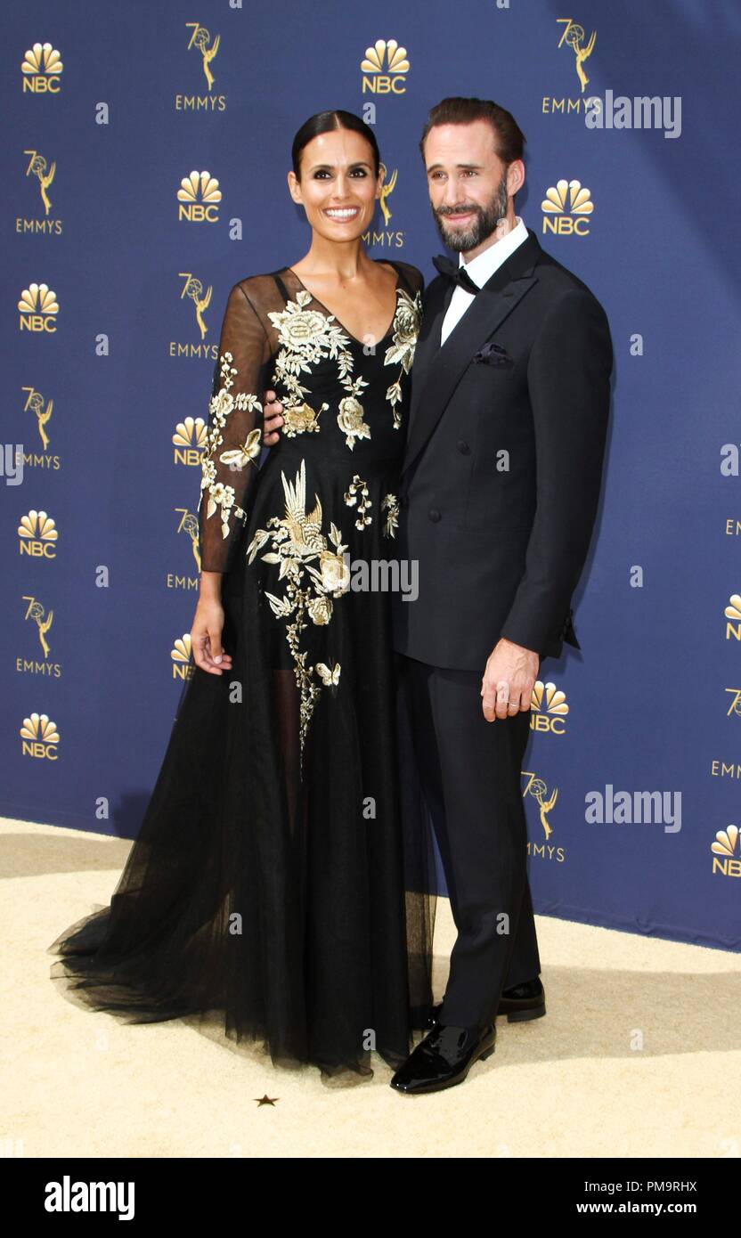 Maria Dolores Dieguez, Joseph Fiennes at arrivals for 70th Primetime ...
