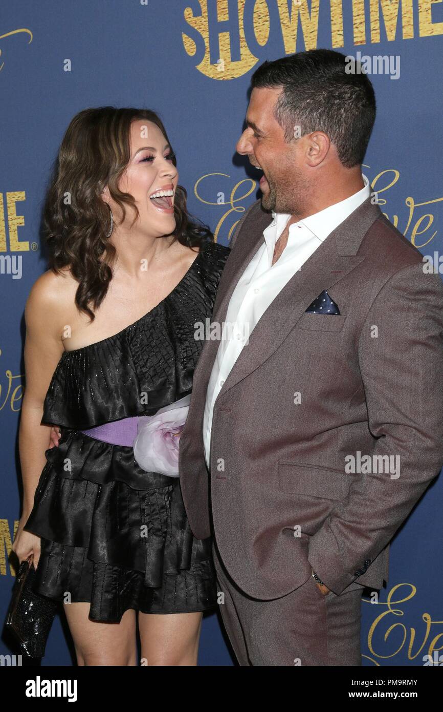 Alyssa Milano, Dave Bugliari at arrivals for Showtime Emmy Eve Nominees ...