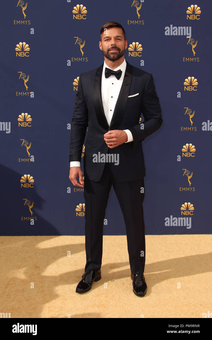 LOS ANGELES, CA - SEPTEMBER 17: Ricky Martin at the 70th Primetime Emmy ...
