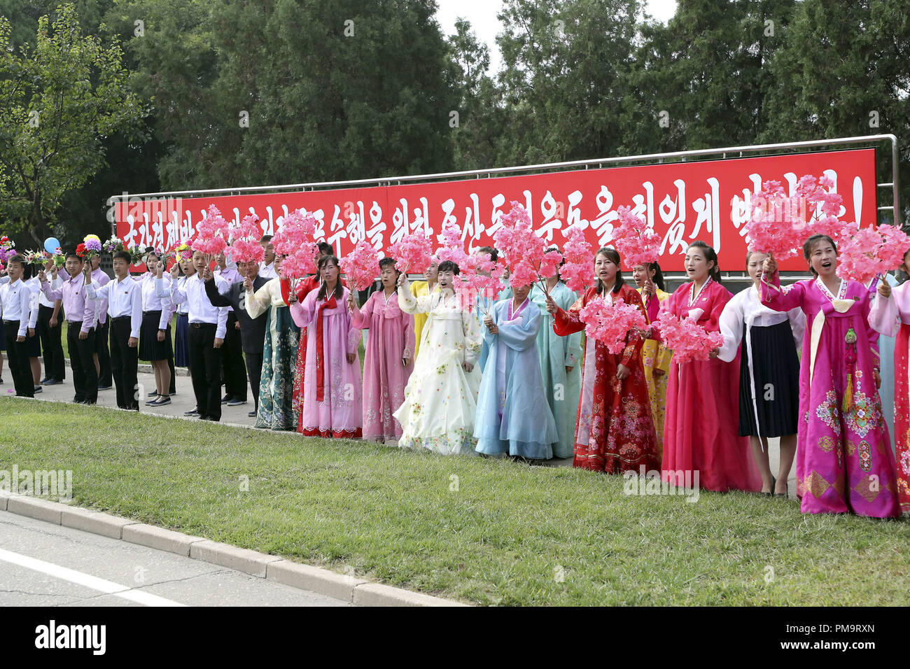 Pyeongyang, North Korea. 18th Sep, 2018. Sep 18, 2018-Pyeongyang, North ...