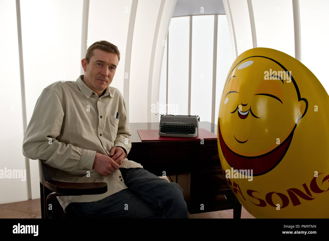 Author DAVID MITCHELL on the set of the epic drama “Cloud Atlas ...