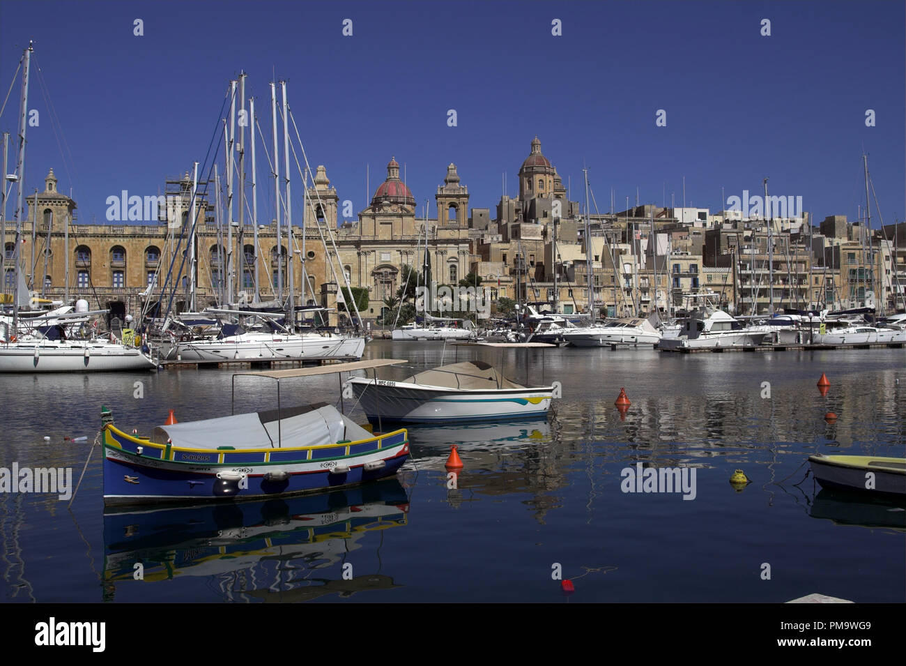 Valletta, the capital of Malta, marina, port of sailing boats Stock ...