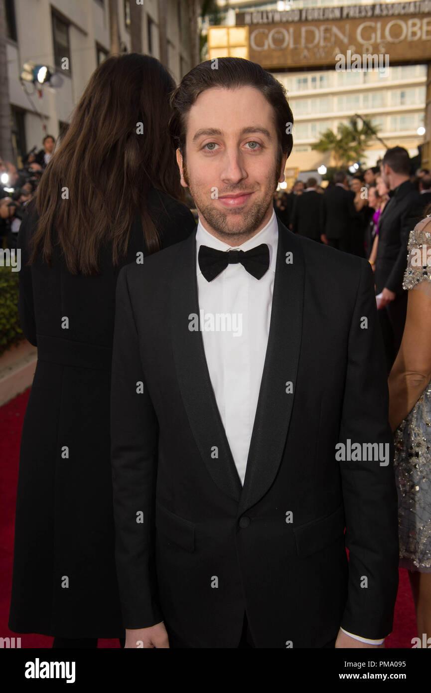 Actor Simon Helberg attends the 70th Annual Golden Globe Awards at the ...
