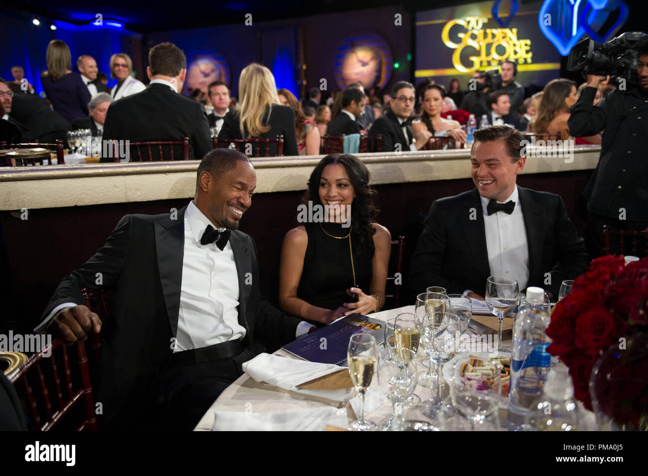 Jamie Foxx , Corinne Bishop and Leonardo DiCaprio at the 70th Annual ...