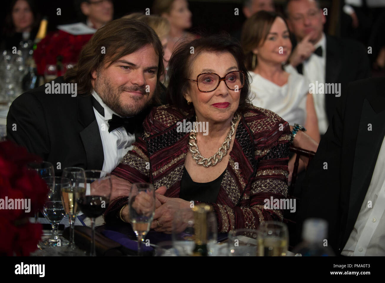 Actor Jack Black and guest at the 70th Annual Golden Globe Awards at ...