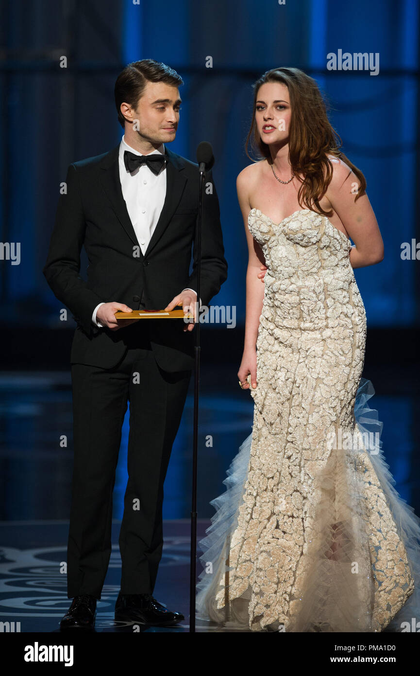Daniel Radcliffe and Kristen Stewart present during the live ABC ...