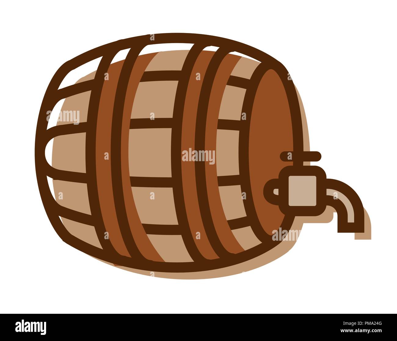 Beer Barrel Logo isolated on white background - Vector illustration ...