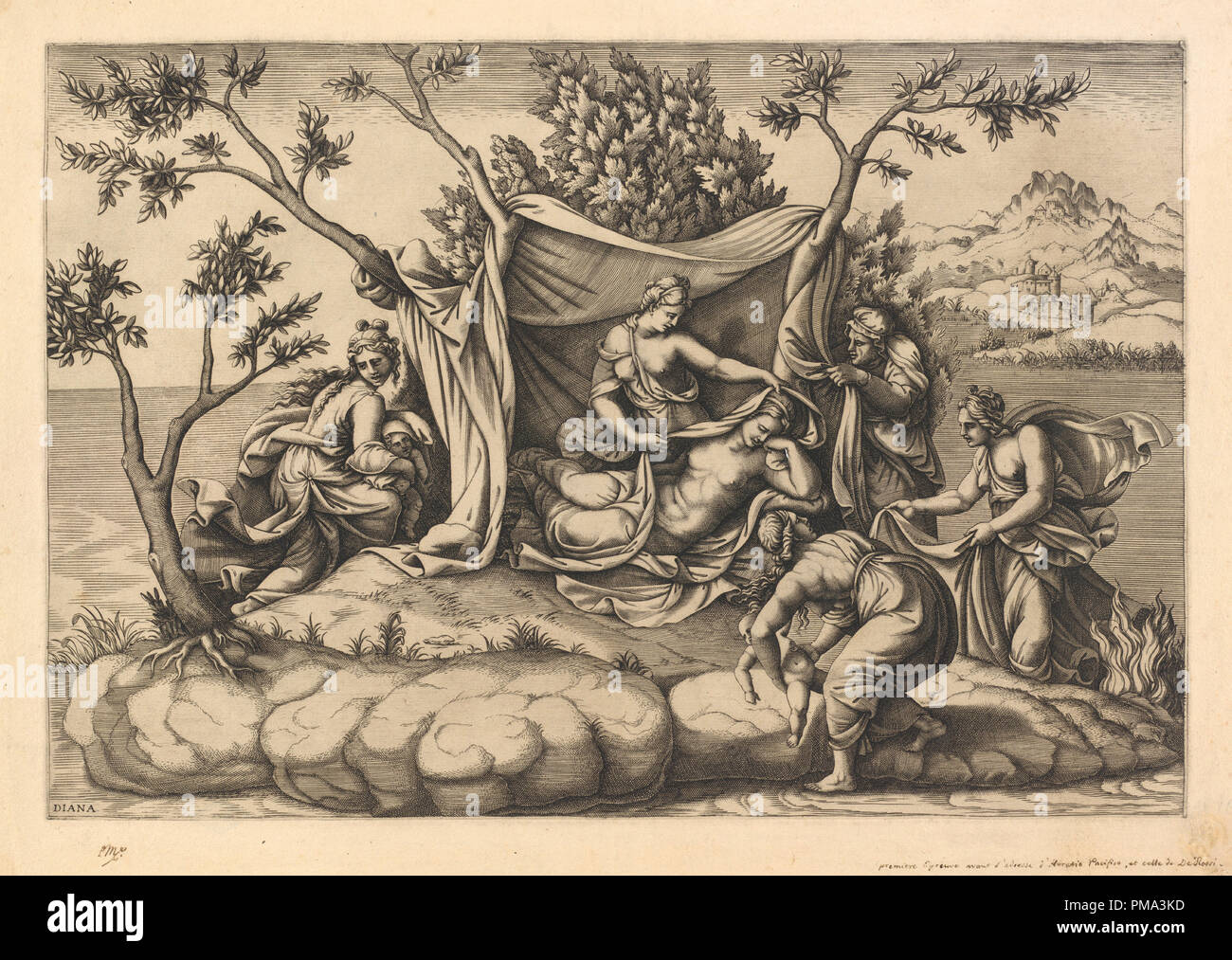 Latona Giving Birth to Apollo and Diana on the Island of Delos. Medium ...