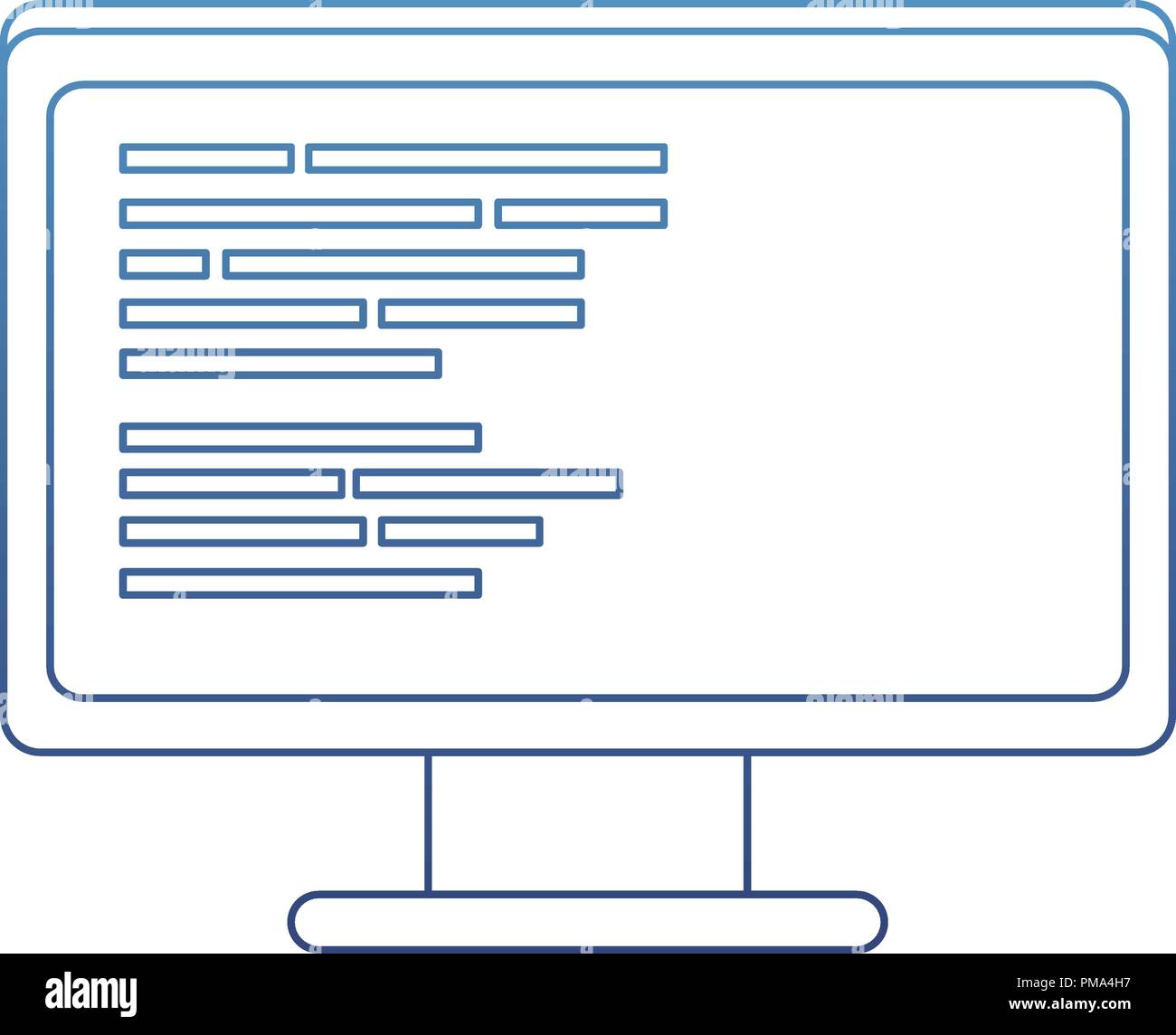 degraded outline computer technology with data code program Stock Vector Image & Art - Alamy