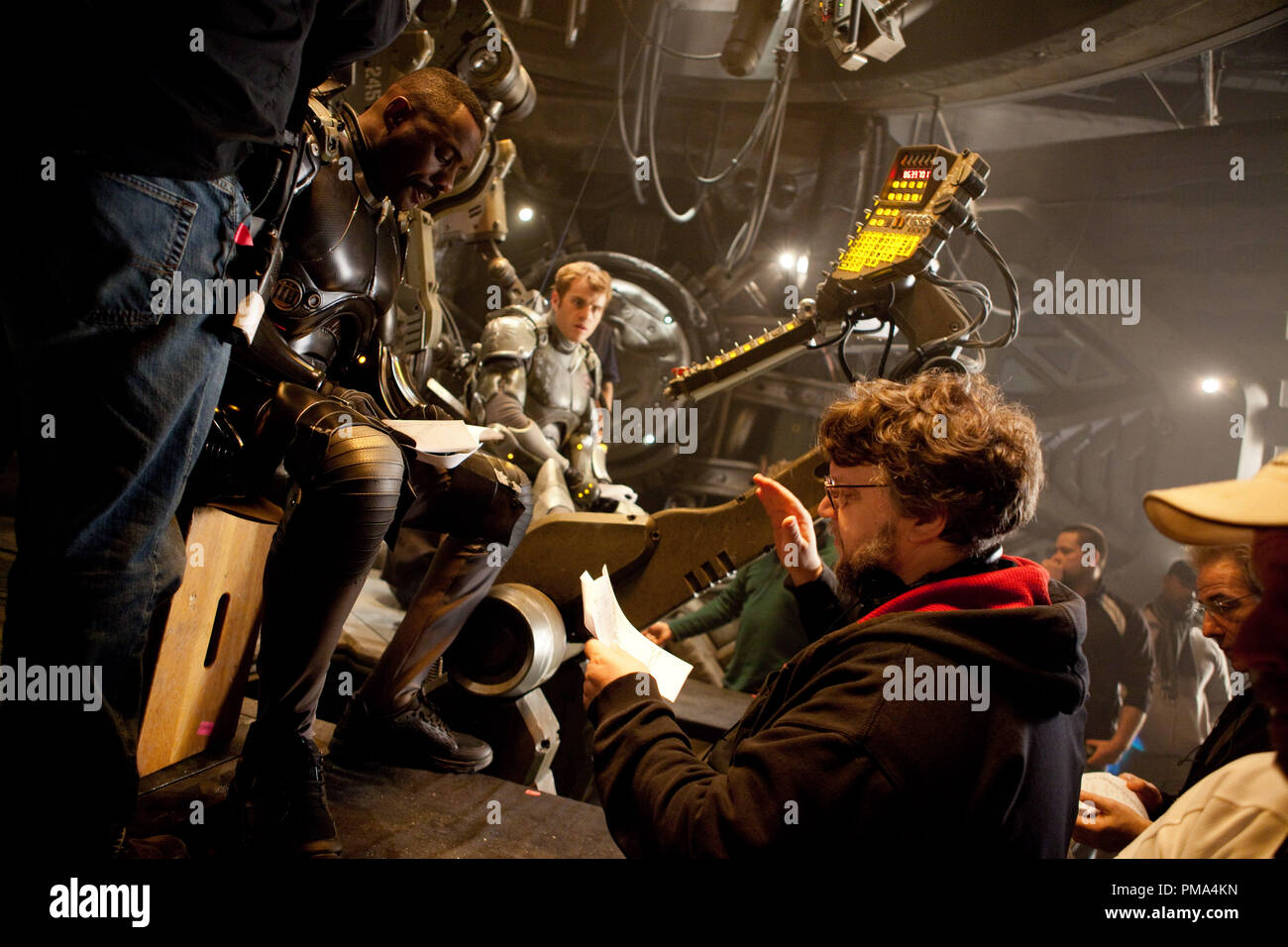 (L-r) IDRIS ELBA, ROB KAZINSKY and director Guillermo del Toro on the ...