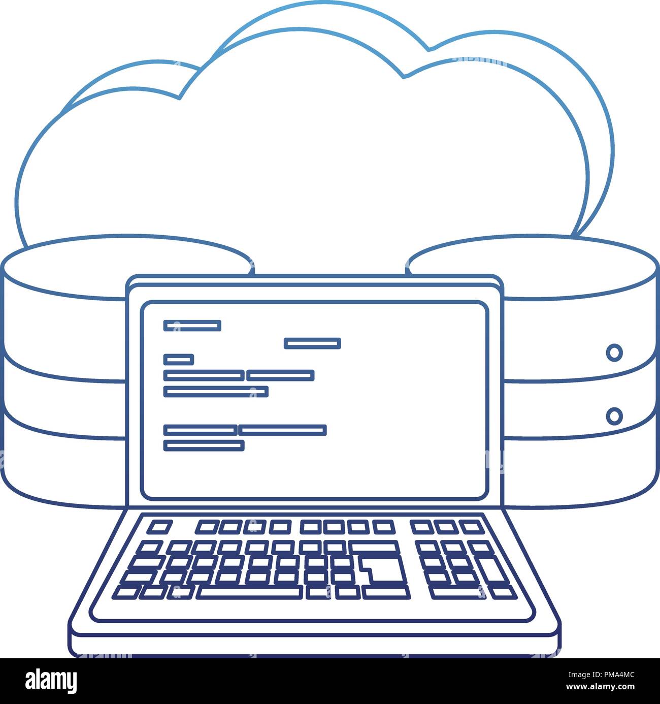 degraded outline cloud data and computer system code Stock Vector Image & Art - Alamy