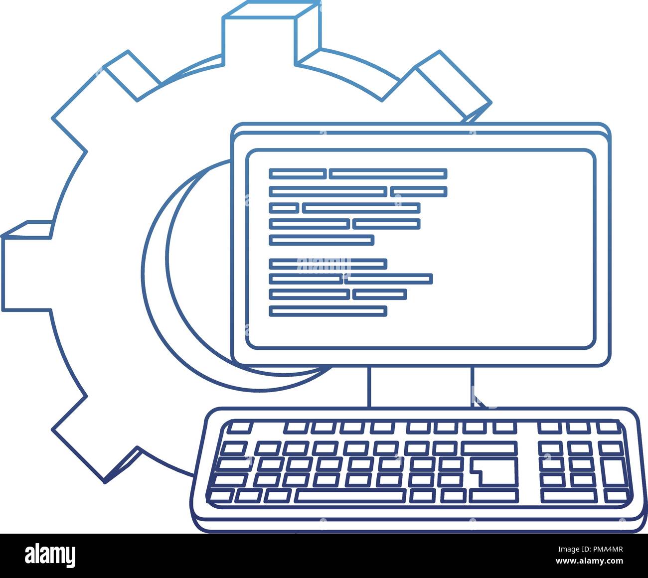 Process gear cloud computer Stock Vector Images - Alamy