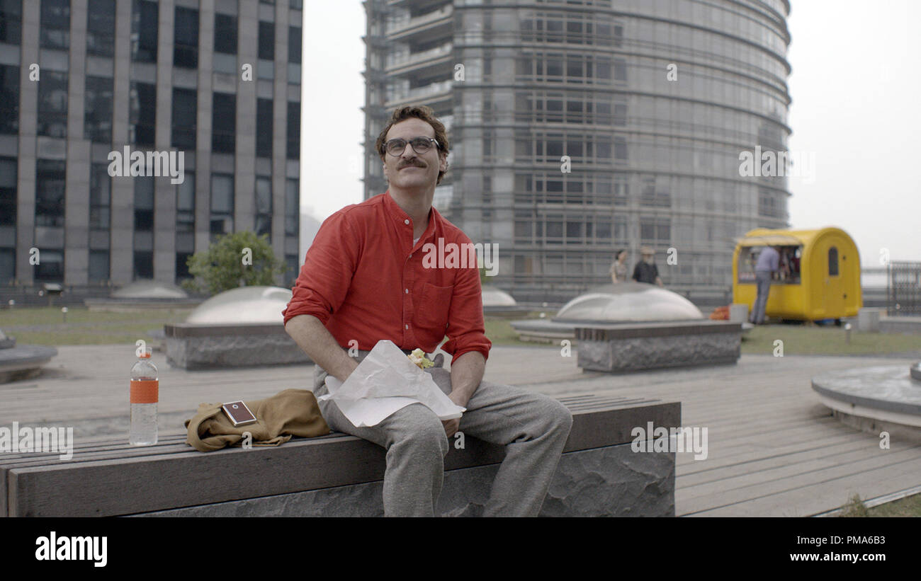 JOAQUIN PHOENIX as Theodore in the romantic drama "HER," directed by ...