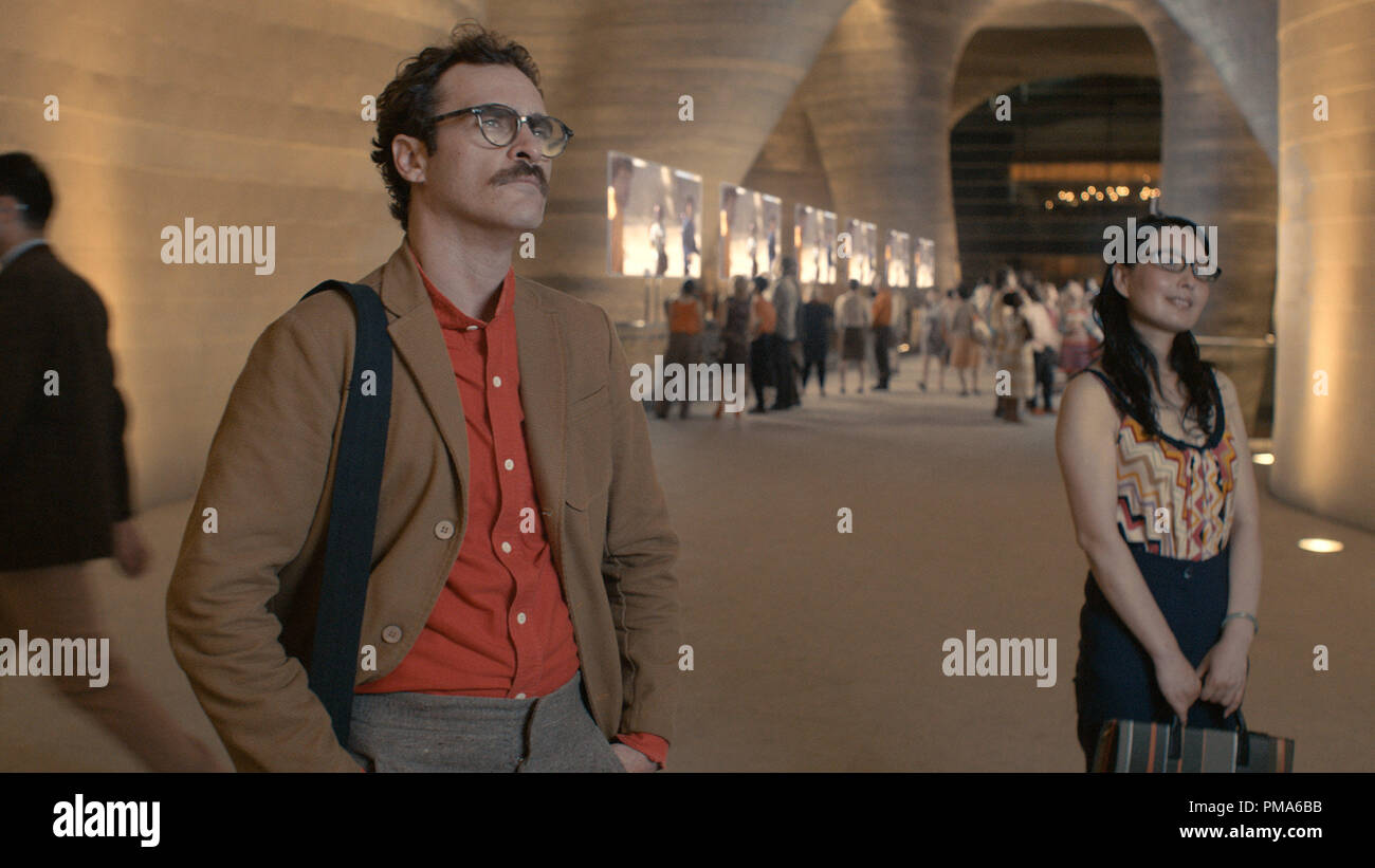 JOAQUIN PHOENIX as Theodore in the romantic drama "HER," directed by ...