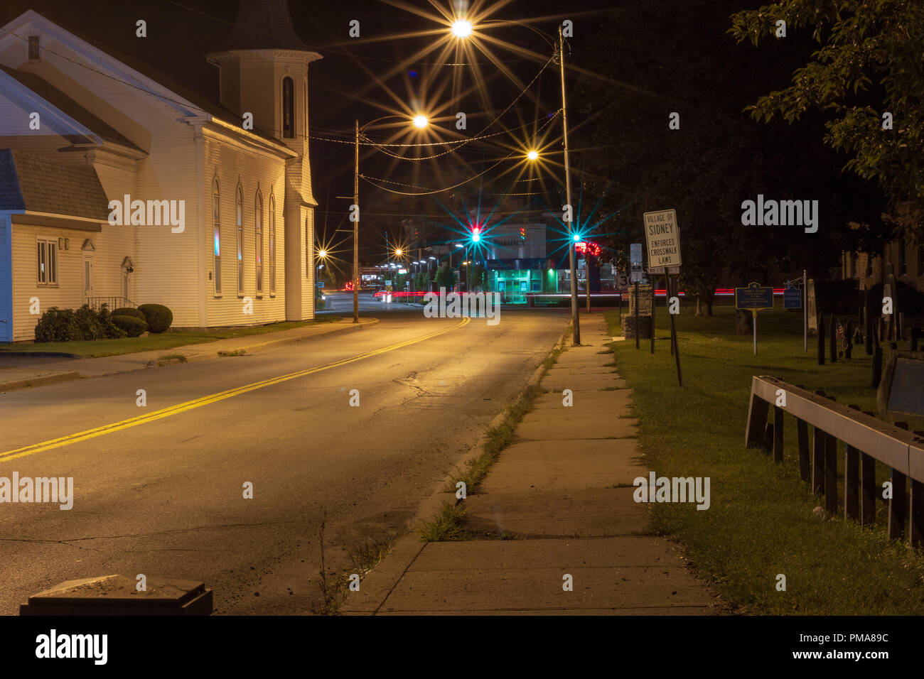 Driving at night quiet street hi-res stock photography and images - Alamy