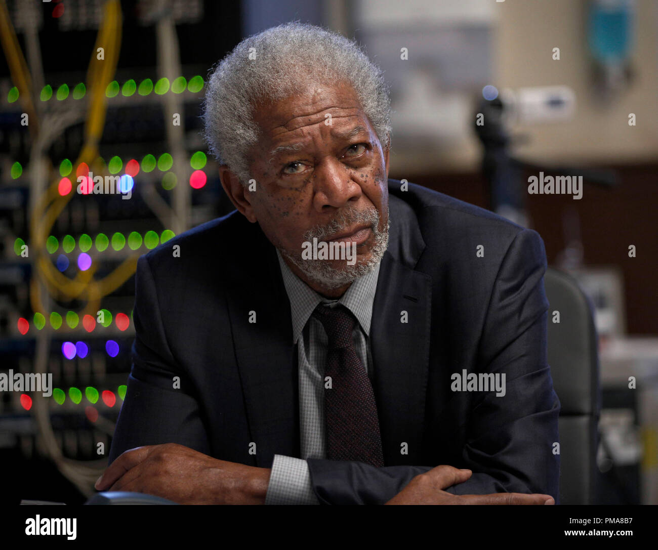 MORGAN FREEMAN as Professor Samuel Norman in "Lucy Stock Photo - Alamy