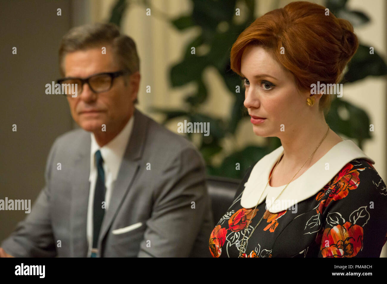 Harry Hamlin as Jim Cutler and Christina Hendricks as Joan Harris - Mad ...