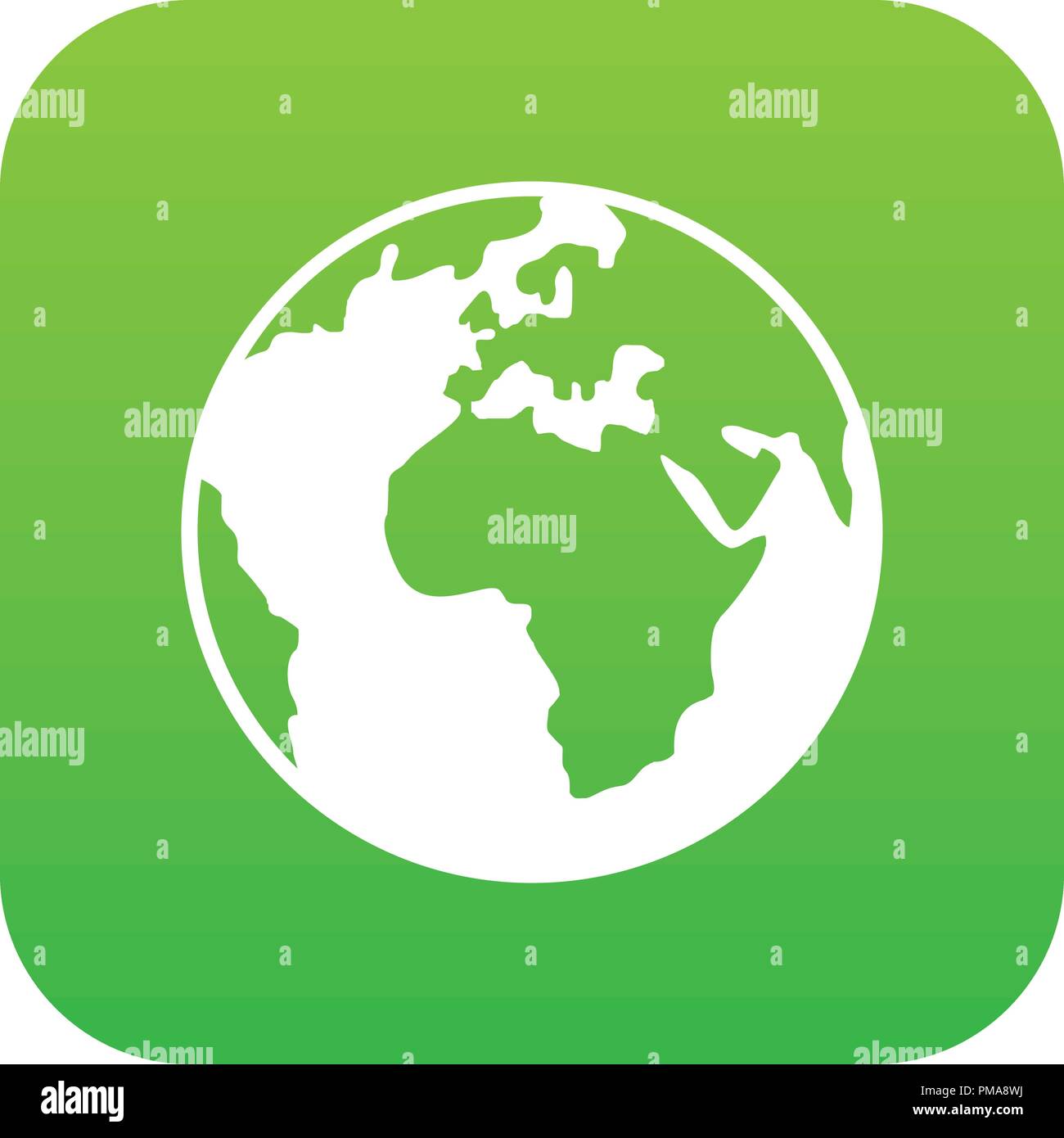 Earth globe icon digital green Stock Vector Image & Art - Alamy