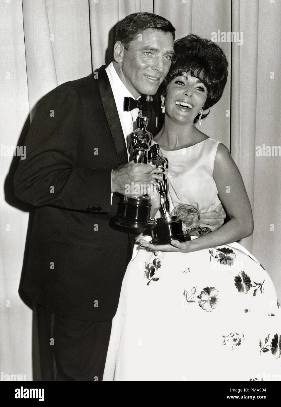 Burt Lancaster and Elizabeth Taylor at the 33rd Annual Academy Awards ...