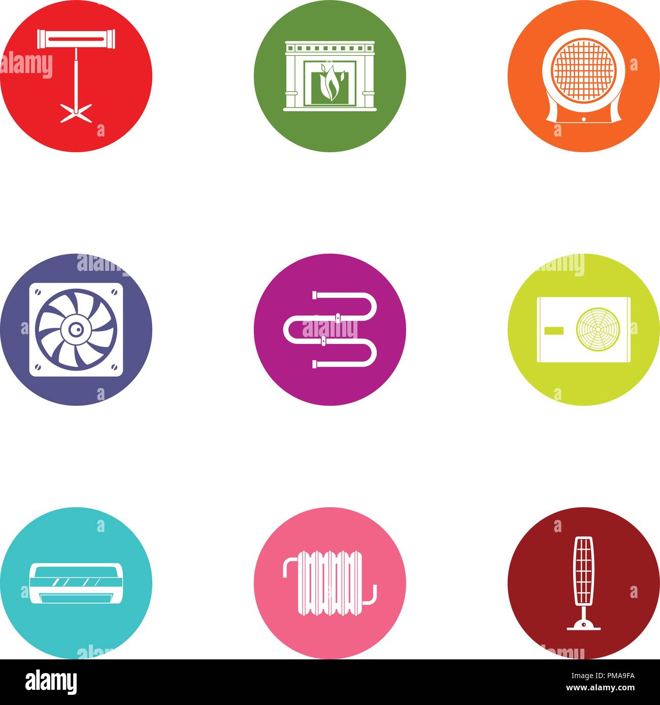 Refrigerate icons set, flat style Stock Vector Image & Art - Alamy