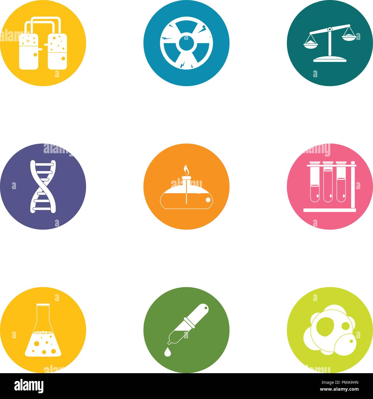 Chemical experiment icons set, flat style Stock Vector Image & Art - Alamy