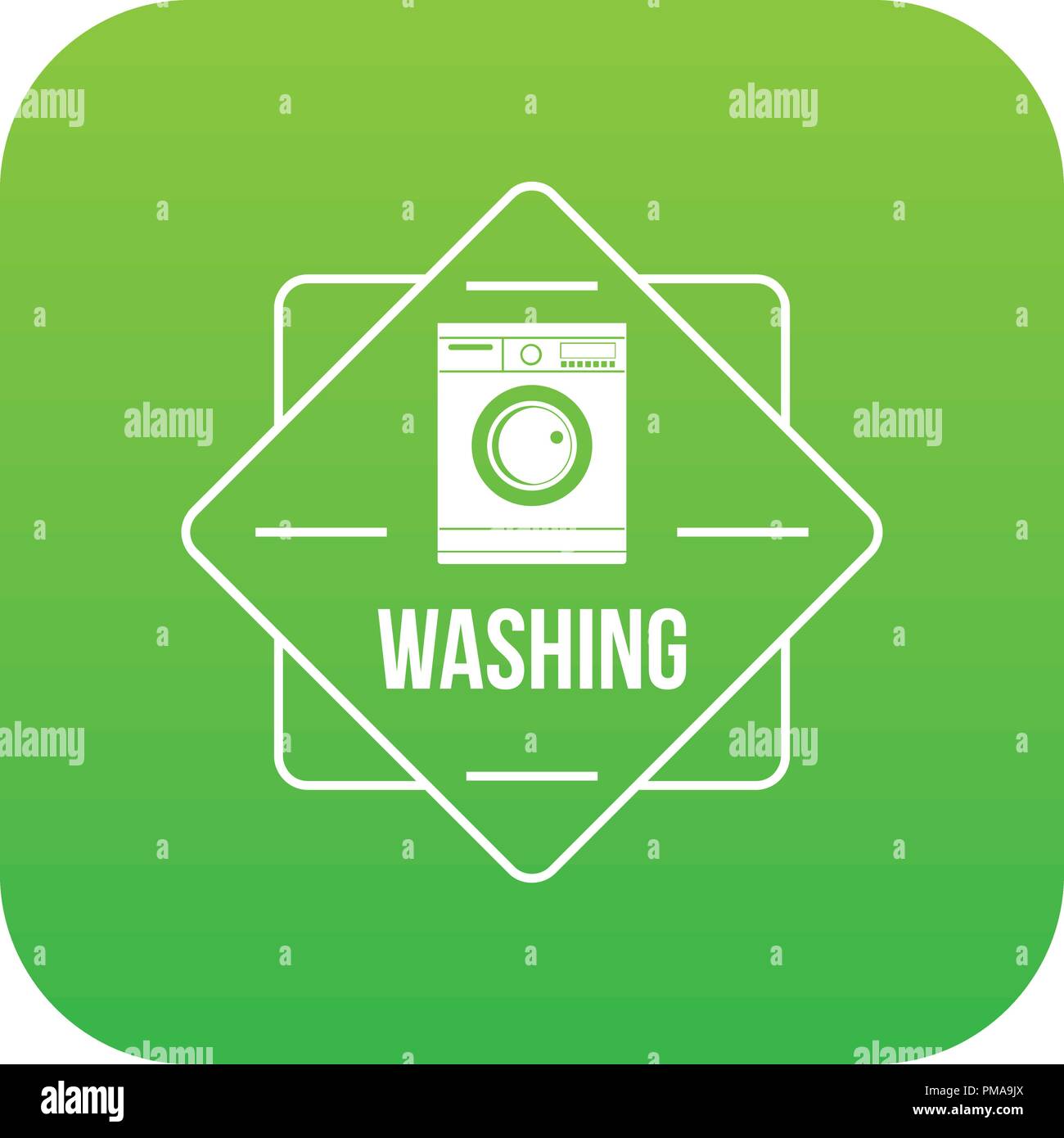 Washing icon green vector Stock Vector Image & Art - Alamy