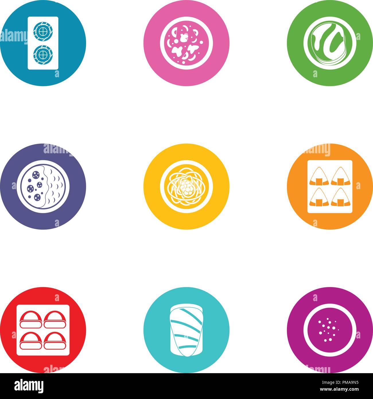 Pastry icons set, flat style Stock Vector Image & Art - Alamy