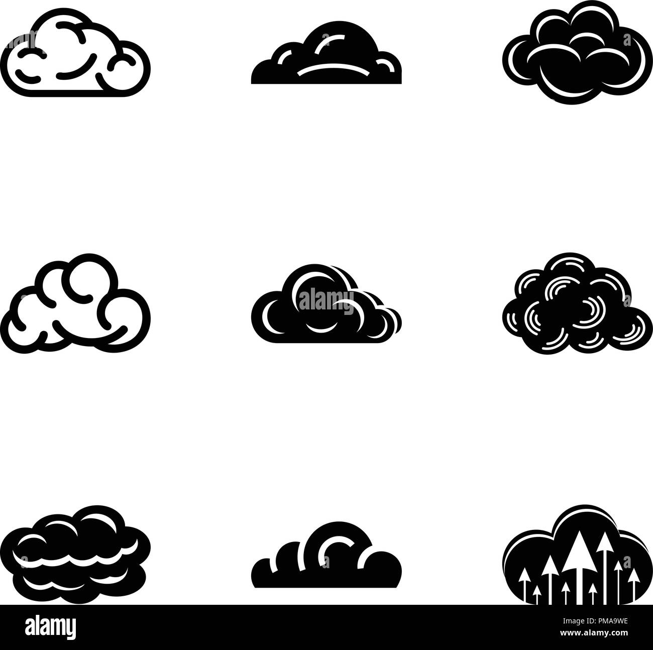 Sky icons set, simple style Stock Vector Image & Art - Alamy