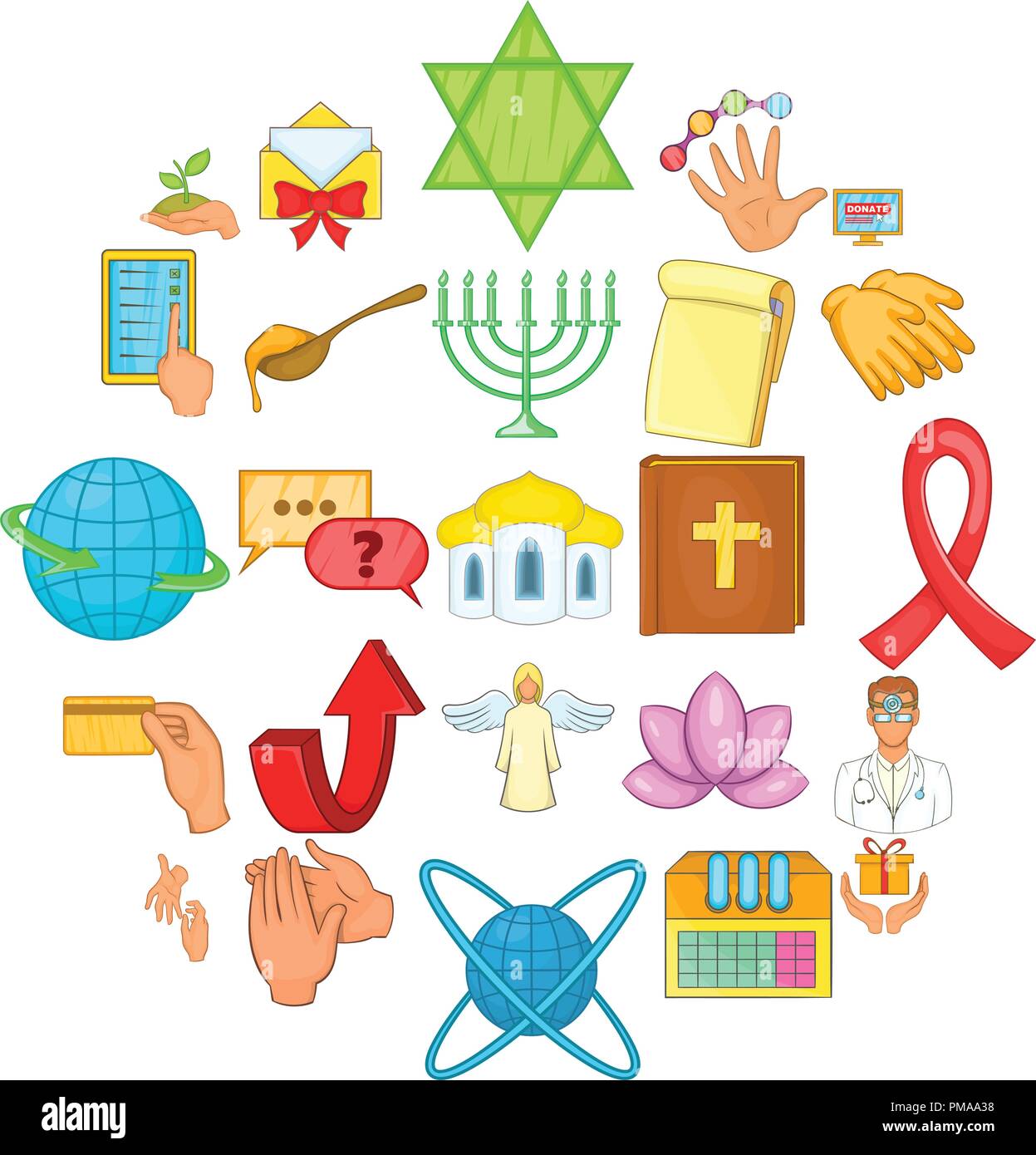 Philanthropy icons set, cartoon style Stock Vector Image & Art - Alamy