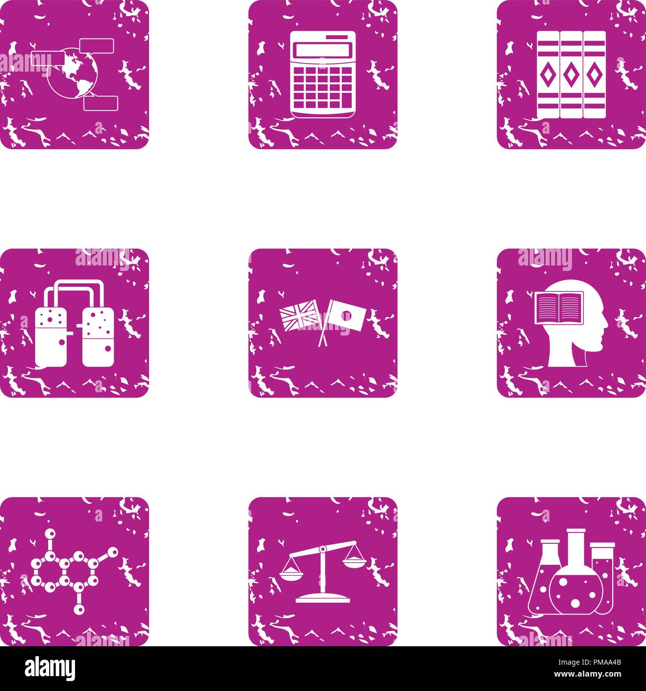 Synthetic icons set, grunge style Stock Vector Image & Art - Alamy