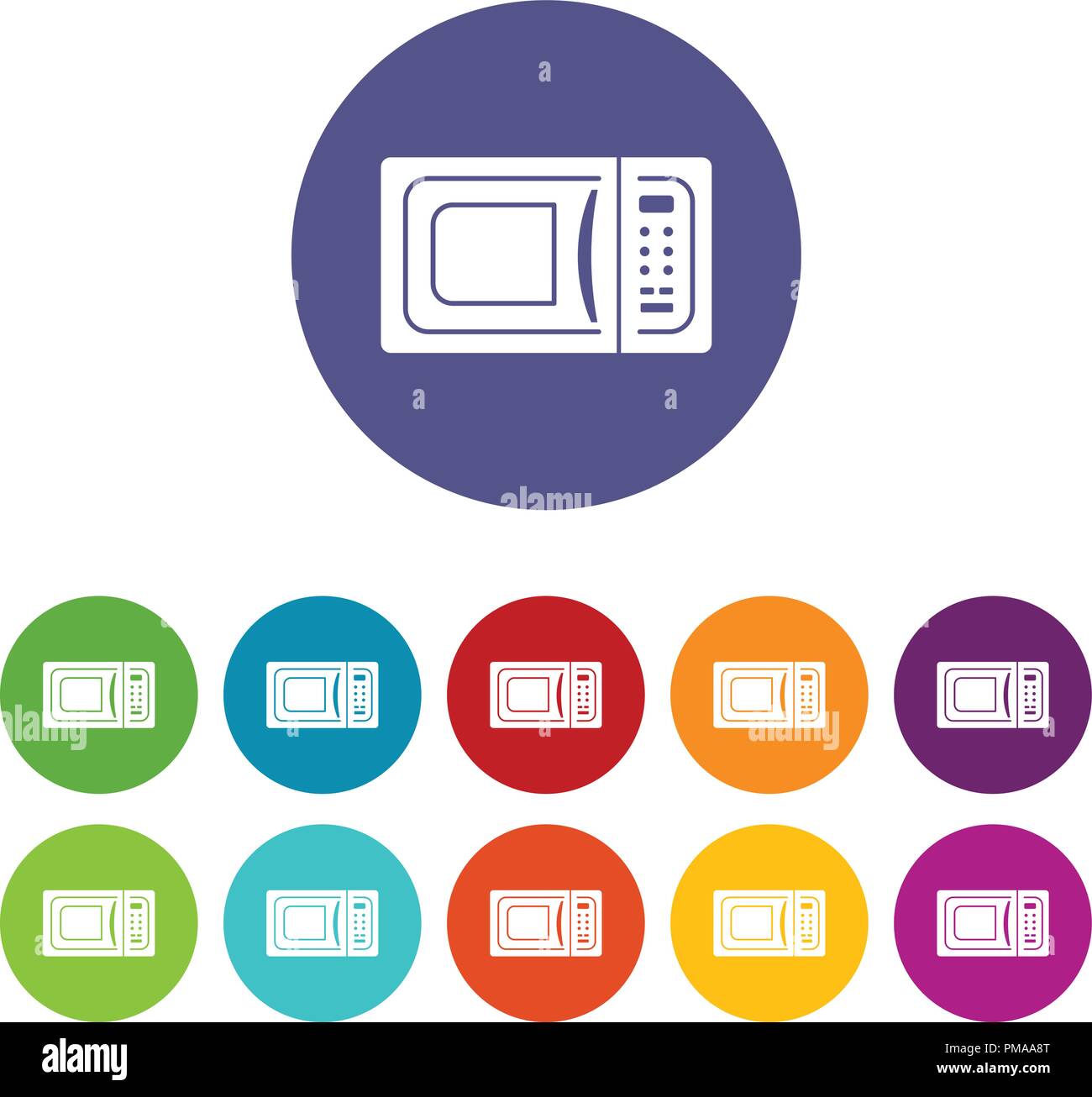 Microwave icons set vector color Stock Vector Image & Art - Alamy