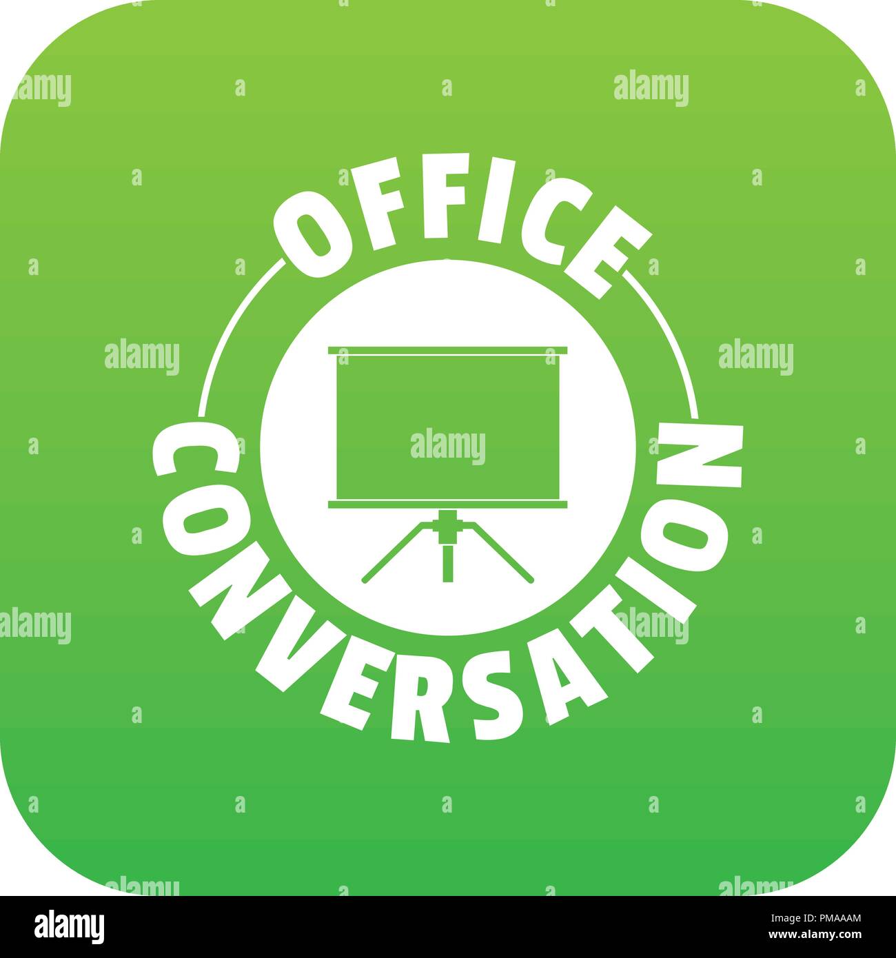 Conversation office icon green vector Stock Vector Image & Art - Alamy