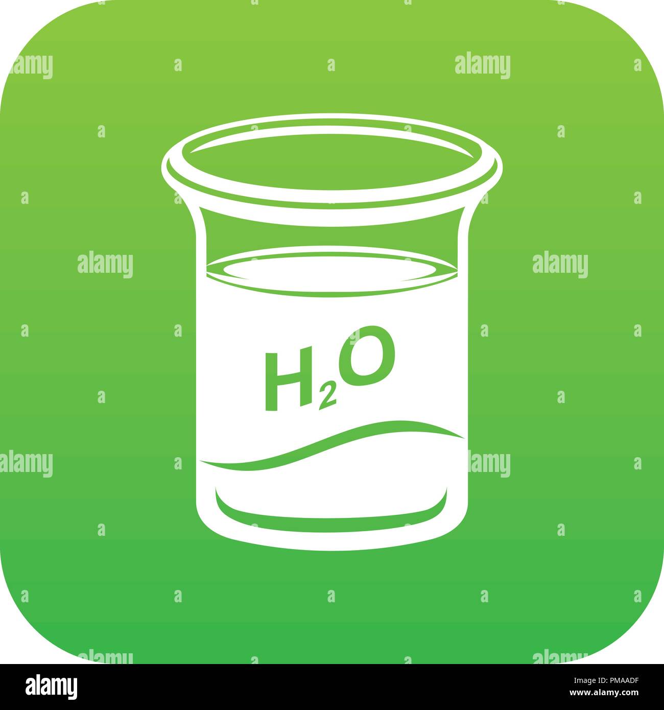 Glass water icon green vector Stock Vector Image & Art - Alamy