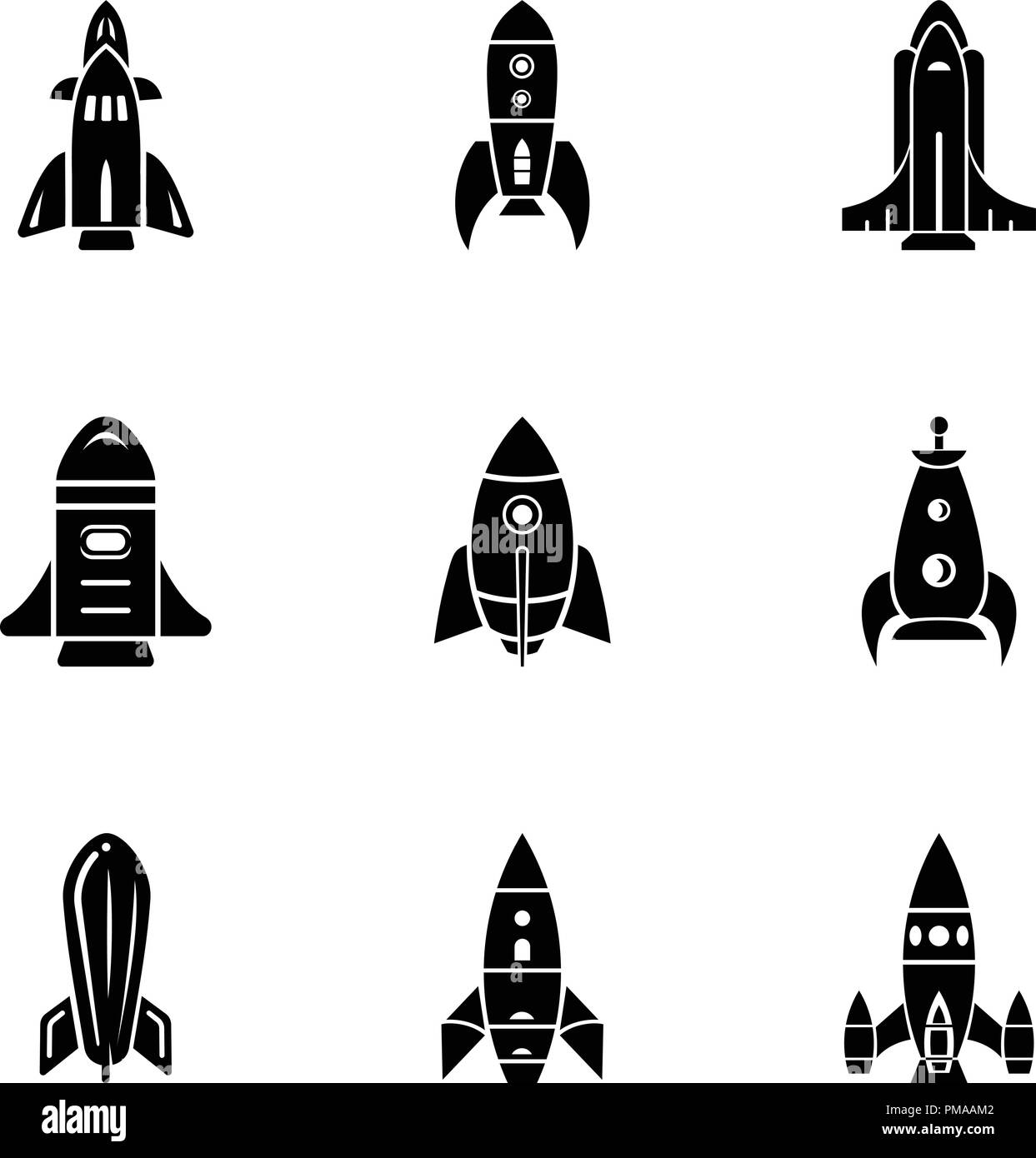Missile icons set, simple style Stock Vector Image & Art - Alamy