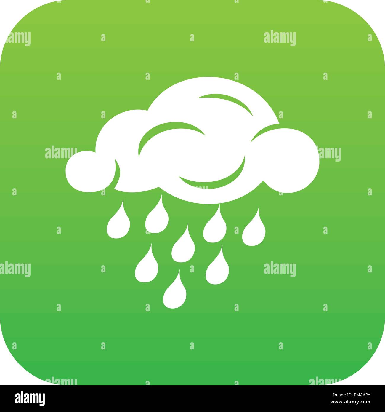 Rain cloud icon green vector Stock Vector Image & Art - Alamy