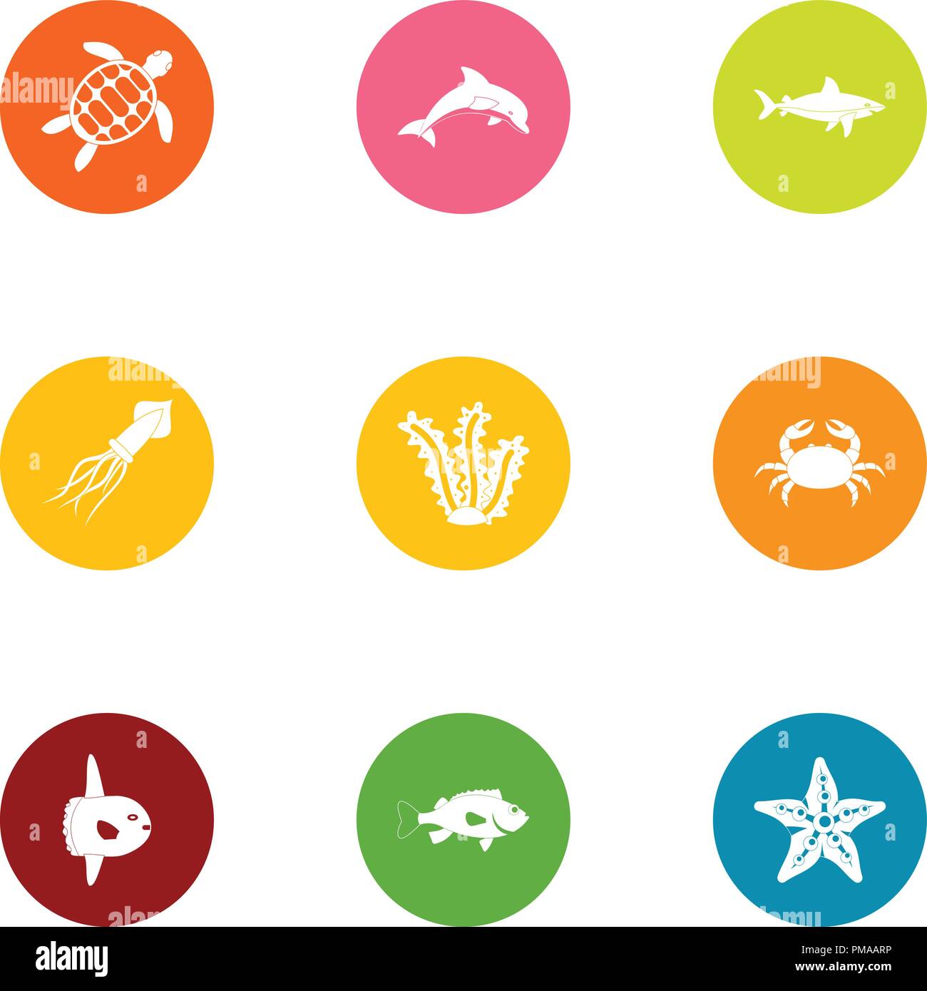 Offshore icons set, flat style Stock Vector Image & Art - Alamy