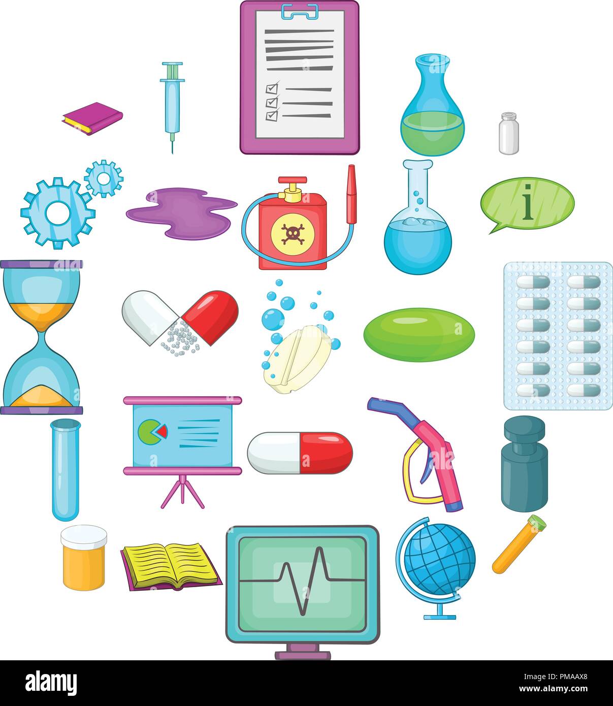 Substance icons set, cartoon style Stock Vector Image & Art - Alamy