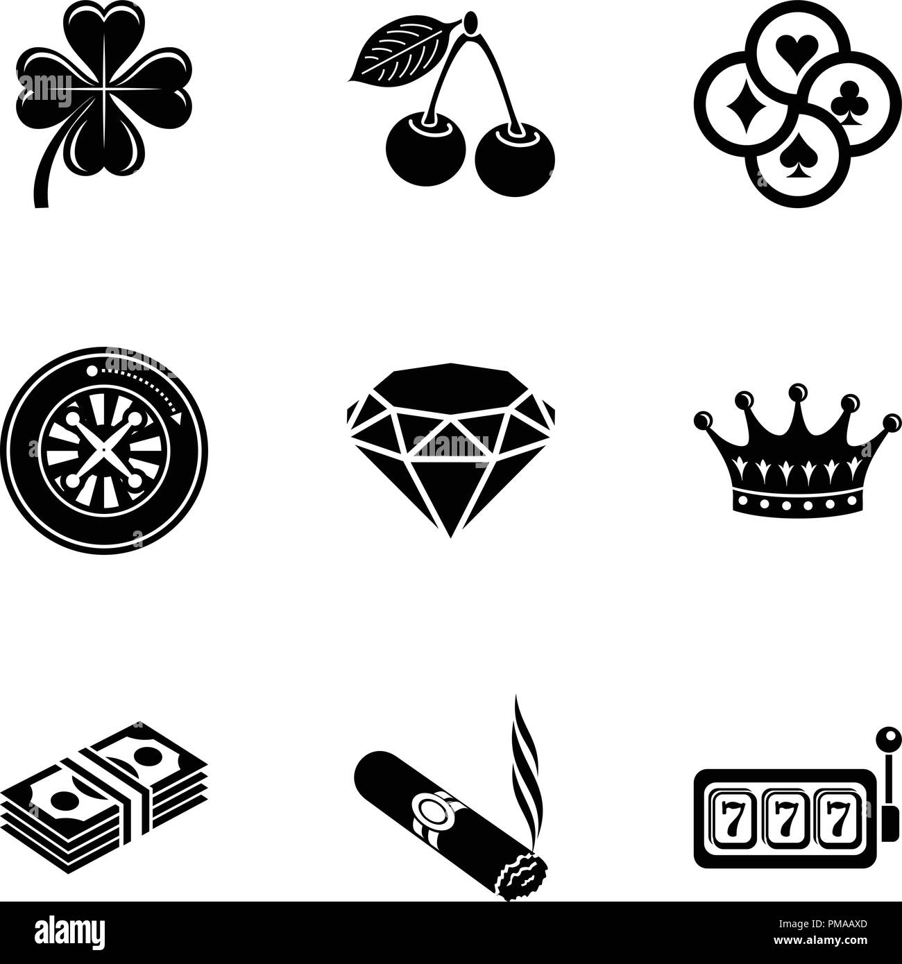 Lucky day icons set, simple style Stock Vector Image & Art - Alamy