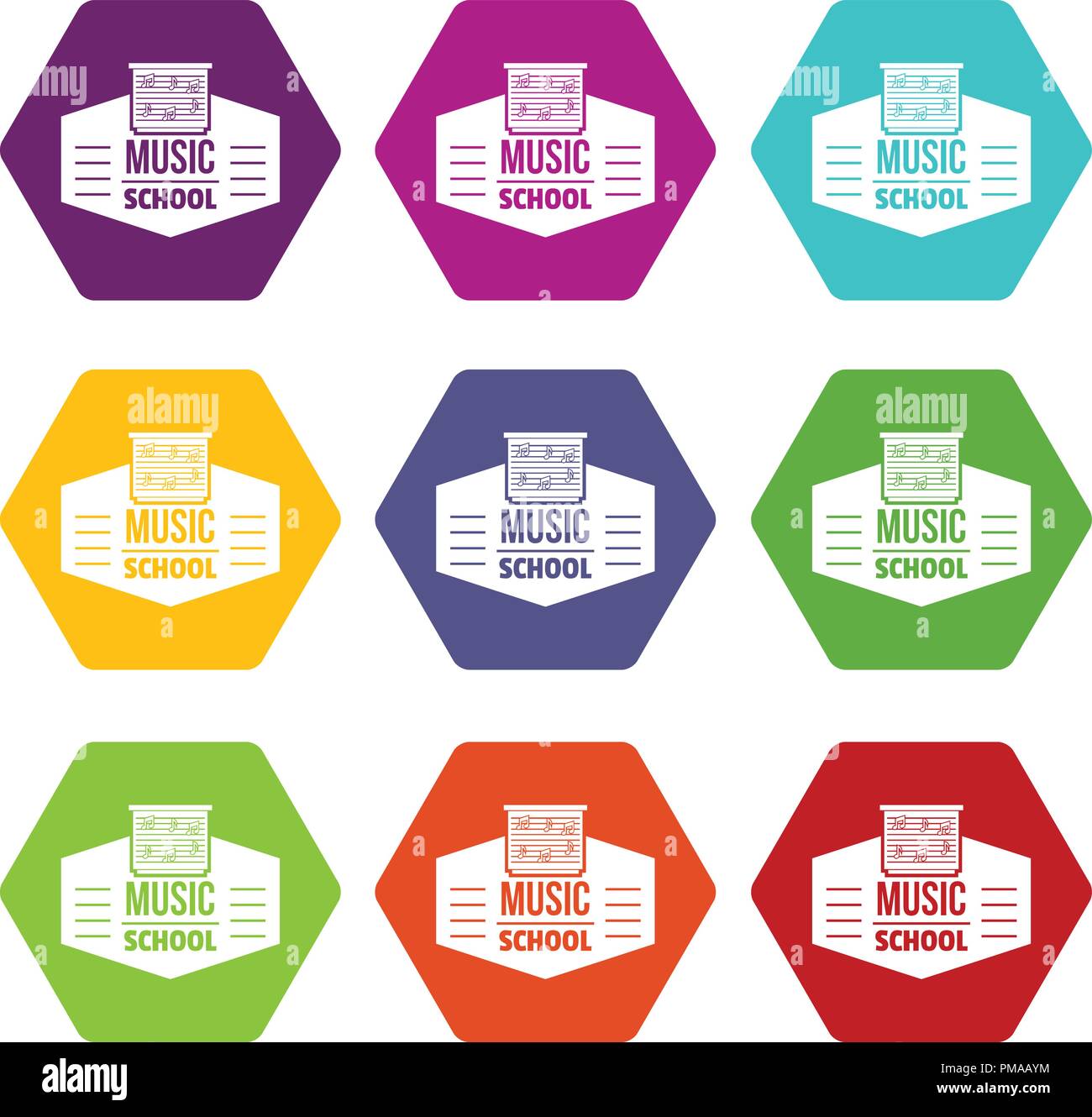 Music school icons set 9 vector Stock Vector Image & Art - Alamy