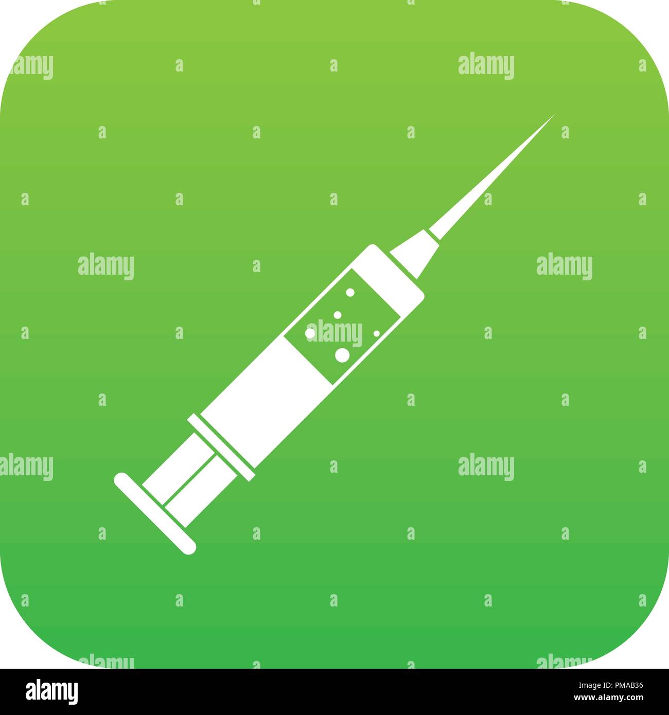 Injection syringe icon digital green Stock Vector Image & Art - Alamy