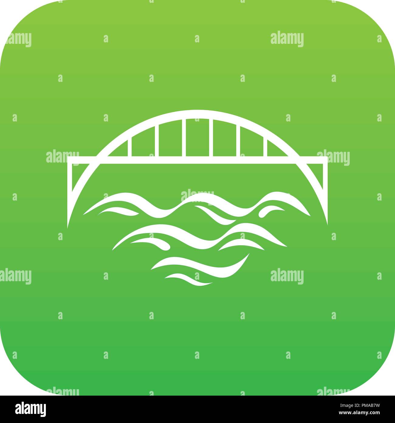 Bridge icon green vector Stock Vector Image & Art - Alamy