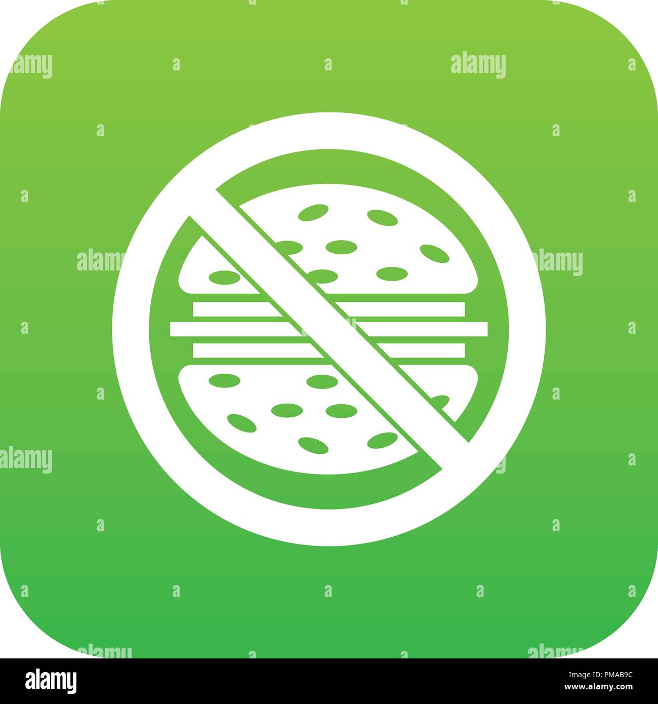 Stop fast food icon digital green Stock Vector Image & Art - Alamy