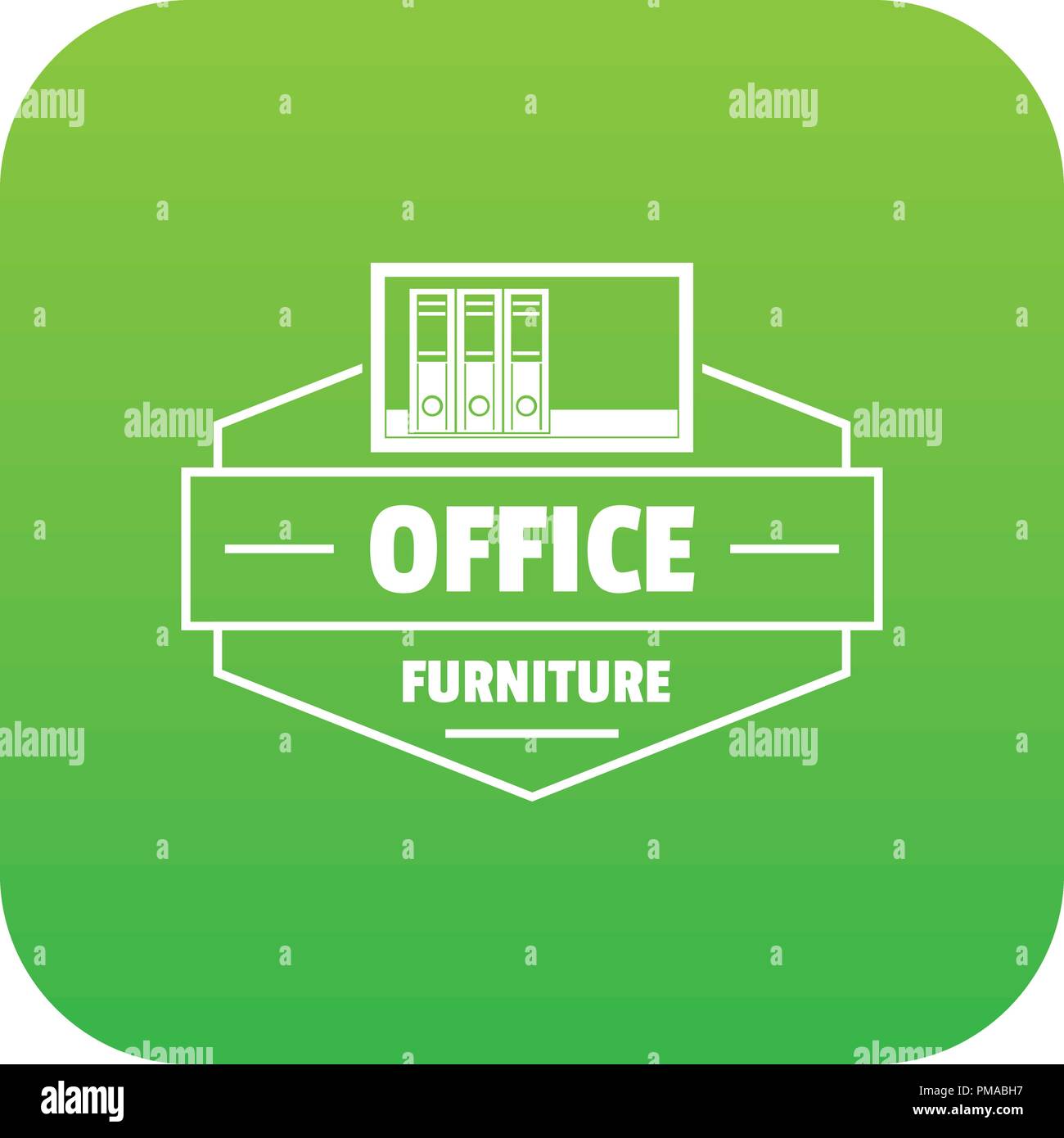 Modern office icon green vector Stock Vector Image & Art - Alamy