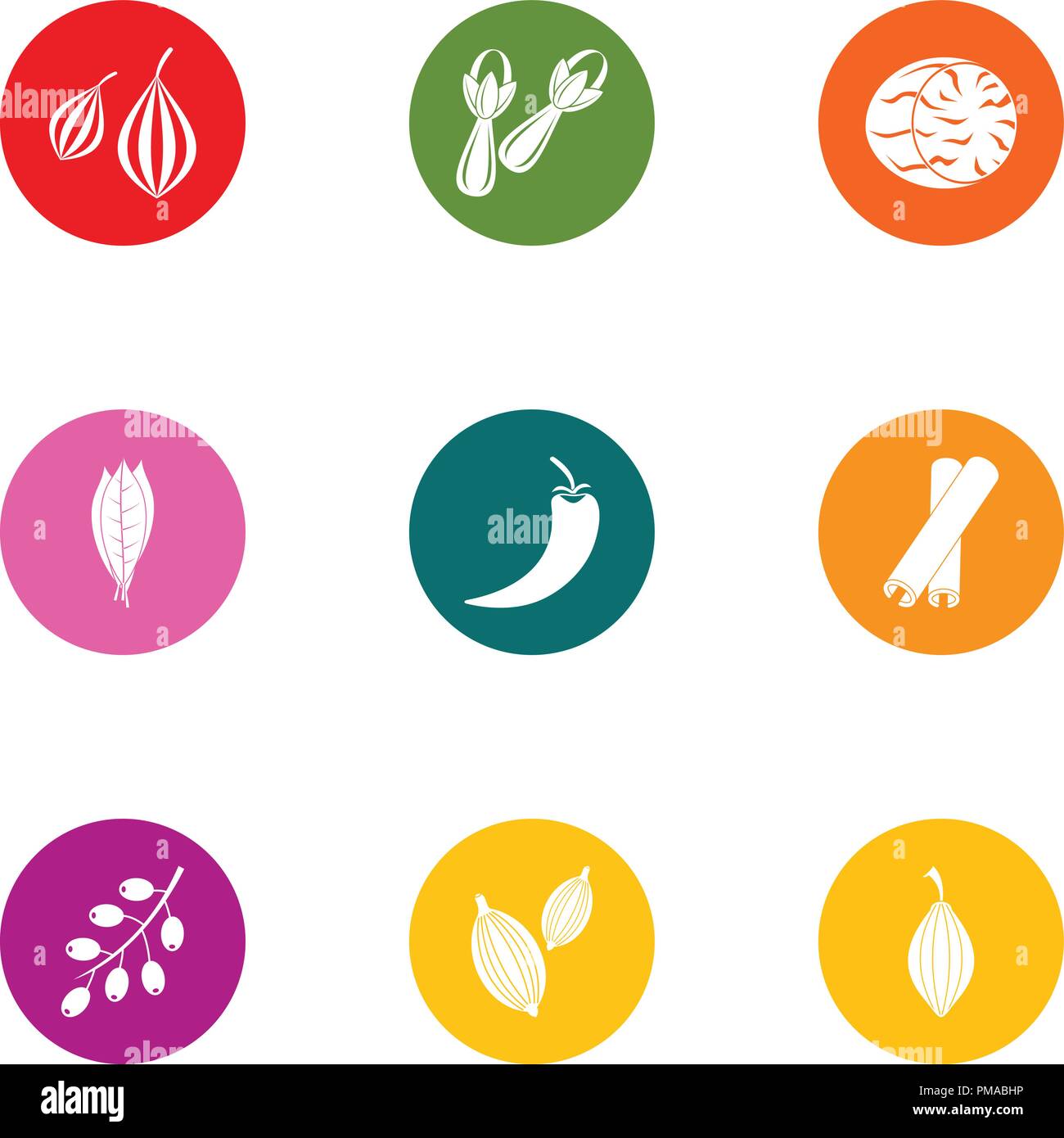 Arbor icons set, flat style Stock Vector Image & Art - Alamy