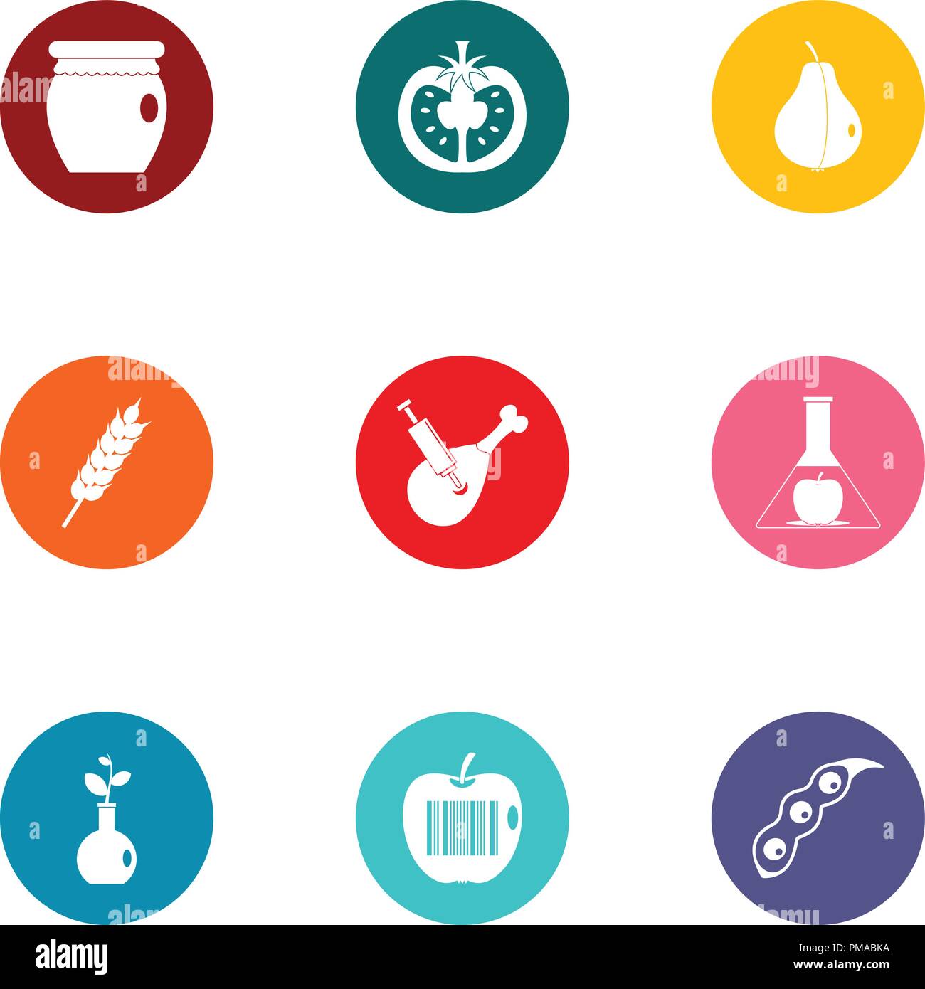 Improve the genome icons set, flat style Stock Vector Image & Art - Alamy