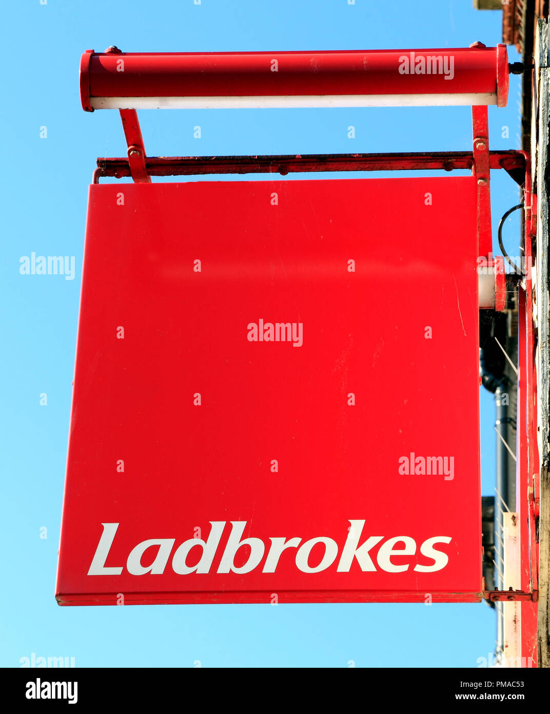 Ladbrokes, Betting shop, sign, logo, England, UK Stock Photo - Alamy